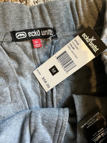 NWT ECKO UNLTD PLAYMAKER JOGGER PANT MEN'S MIX LOGO PRINT WITH POCKETS ...