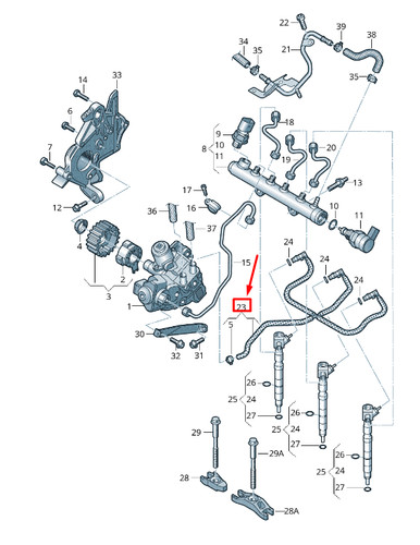 NEW VW POLO 6R FUEL RETURN LINE 04B130235B ORIGINAL | eBay
