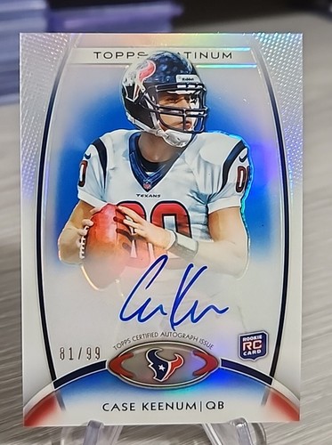 Case Keenum 2012 Topps Platinum Rookie Autograph /99 Refractor #156 ...