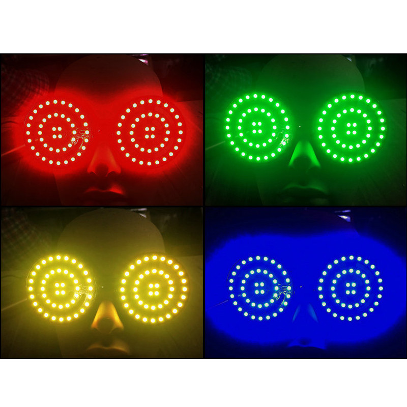 REZZ DJ 88 LED Light Glasses Party Night Music Bar Remote Control Multi ...