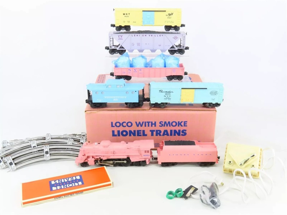 LIONEL O GAUGE 6-11722 GIRL'S STEAM LOCOMOTIVE TRAIN SET NEW NEVER OUT ...