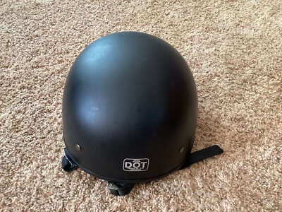 Vega Size Med Flat Black Half Motorcycle Helmet | eBay