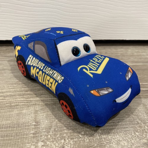 TY BRAND DISNEY PIXAR LIGHTNING MCQUEEN PLUSH 7" BLUE FABULOUS RUST.EZE ...