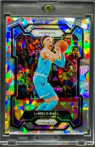 Lamelo Ball RARE ICE REFRACTOR INVESTMENT CARD SSP PANINI HORNETS MINT ...