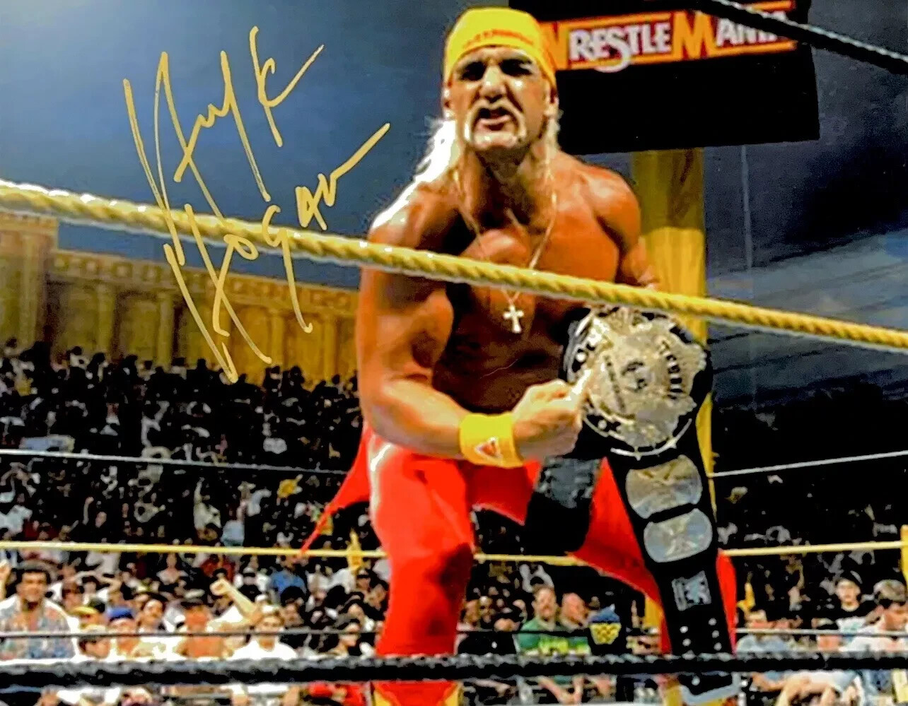 HULK HOGAN SIGNED PHOTO AUTOGRAPH WWF WWE TRUMP POSTER SIGNATURE 8.5X11 ...