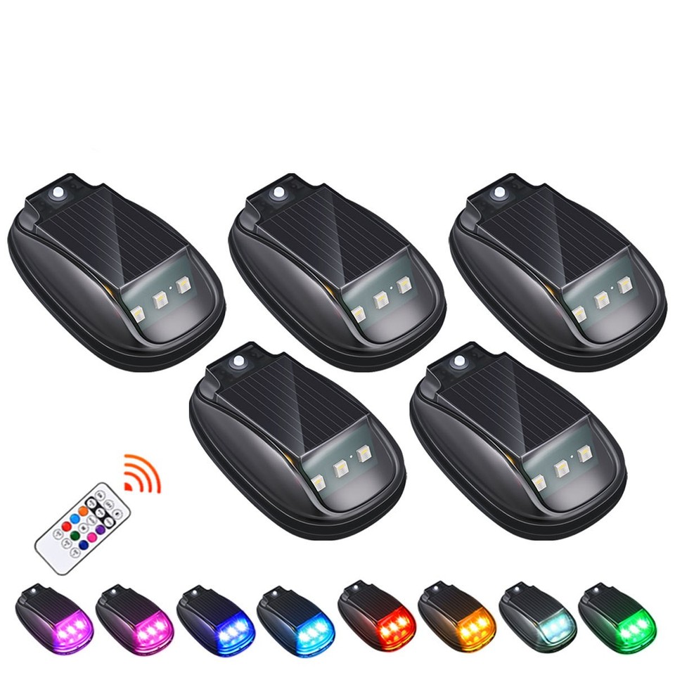 Solar LED Roof Beacon - Remote Control Magnetic Warning Light for Vans ...