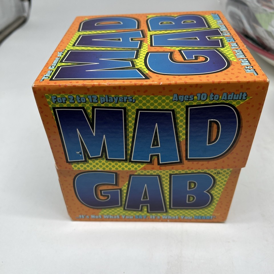 1995 MAD GAB Adult Party Game Mattel, 2-12 Players Complete | eBay
