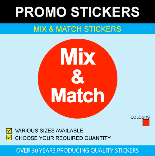Mix & Match Stickers Available In 6 Sizes | eBay