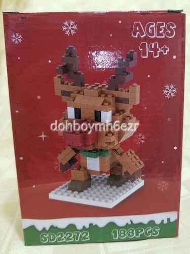 Micro Blocks Bricks mini Lego-like Christmas Rudolph Reindeer 188 ...