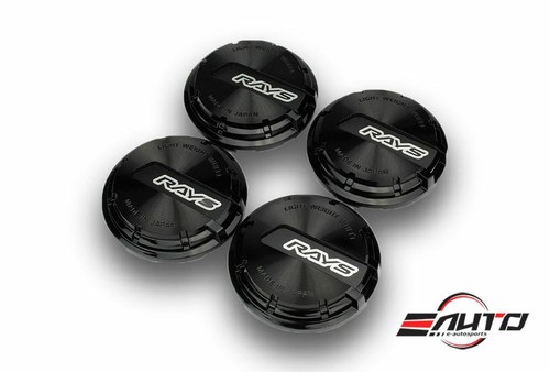 4x RAYS Gram Lights GL Center Cap Black/Black-57D 57DR 57CR 57NR 57IR ...