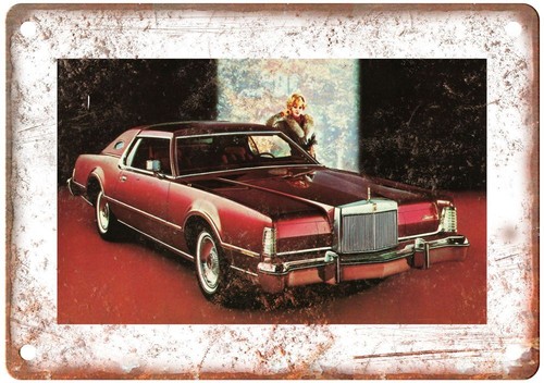 Vintage 1976 Continental Mark IV by Lincoln Auto Ad Retro Look Metal ...