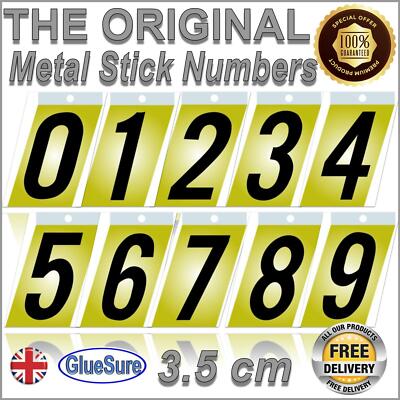 ORIGINAL Self Stick Adhesive Metal Numbers House Door Sign bin Home ...