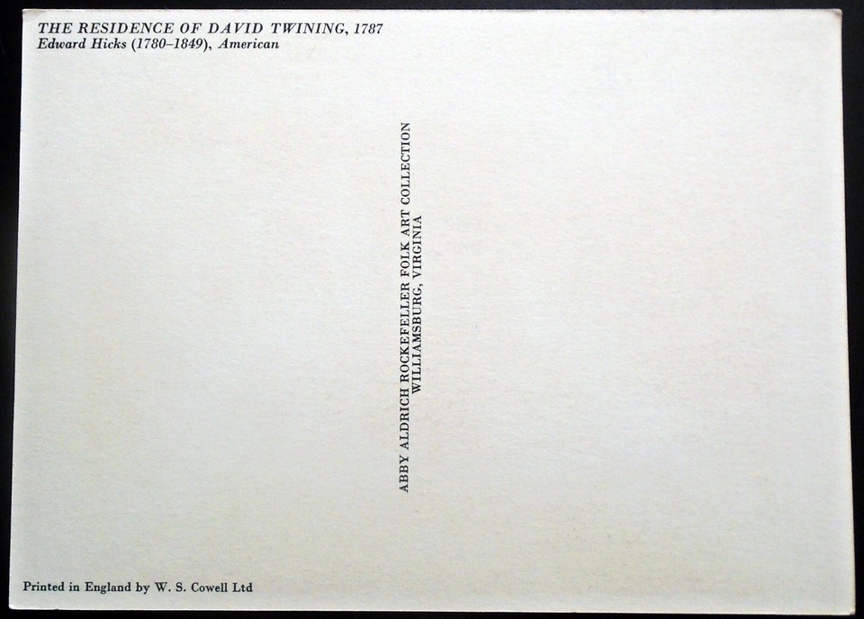 “The Residence of David Twining, 1787” (E. Hicks), Abby Aldrich ...