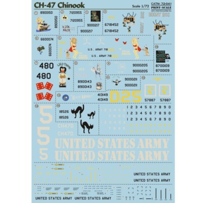 Decal for airplane 1:72 CH-47 Chinook Waterslide decals Print Scale 72 ...