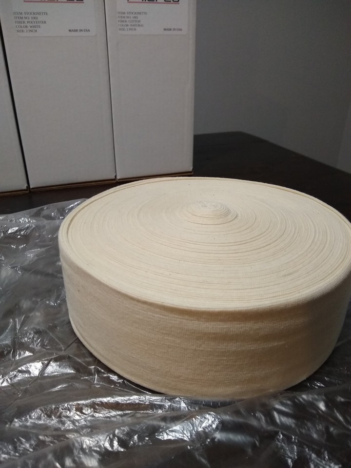 NEW 2 inch 3 inch 4 inch 25 Yard Cotton Polyester Stockinette Roll ...