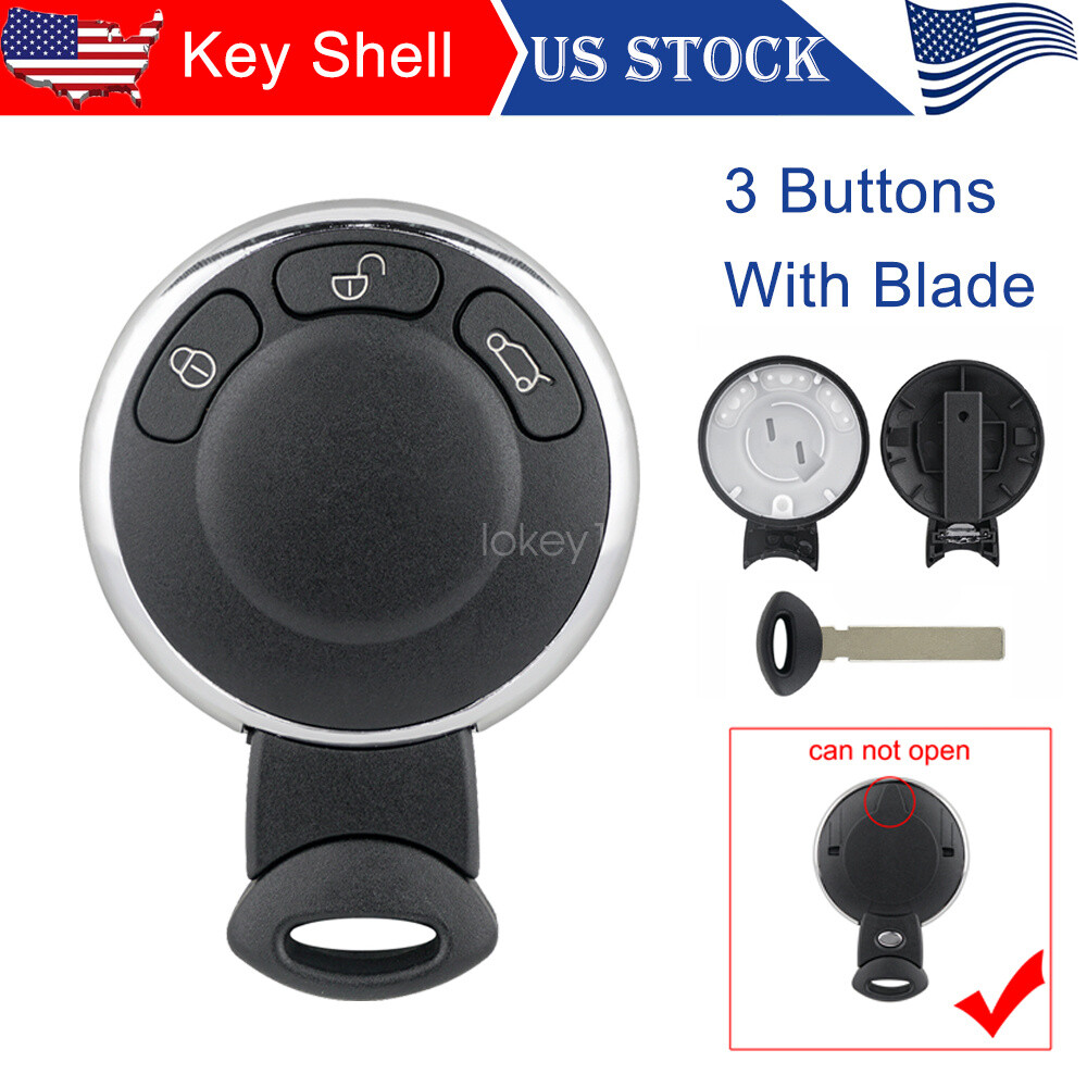 For 2007-2014 BMW Mini Cooper Remote Key Fob Case Cover 3 Button ...