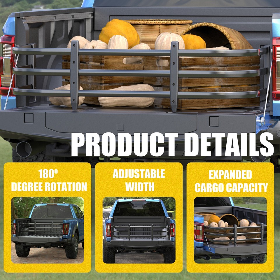 Truck Bed Extender Retractable Tailgate for Honda Ridgeline & Jeep ...