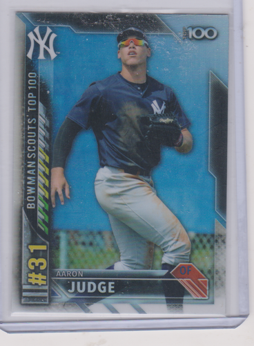 AARON JUDGE 2016 Bowman Chrome -Scout's Top 100 BTP-31-R/C-Yankees-NM ...