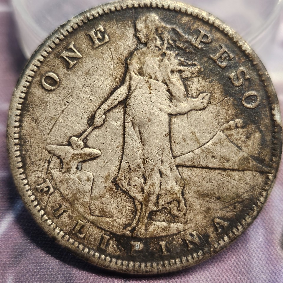 1908-S 1 Peso Philippines US San Francisco Mint Silver Coin One USA | eBay