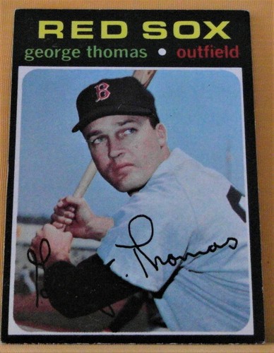 1971 Topps Vintage Baseball George Thomas SP Hi-Series Boston Red Sox ...