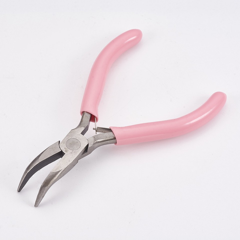 Multi-Purpose Carbon Steel Jewelry Pliers Pink Handle Strong Beading ...