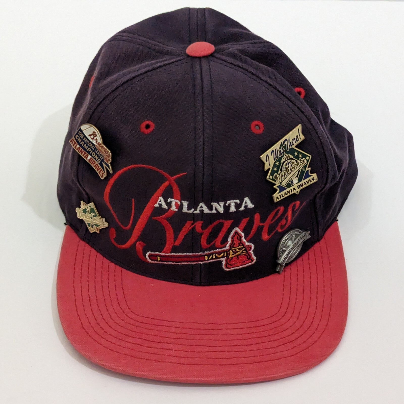 Atlanta Braves MLB Baseball Hat w/ World Series, Pennant, Turner Field ...