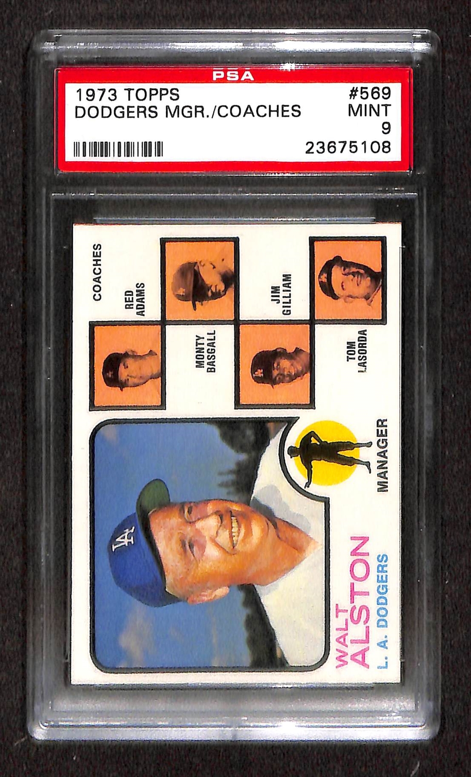 1973 TOPPS #569 DODGERS MGR./COACHES PSA 9 Mint 23675108 | eBay