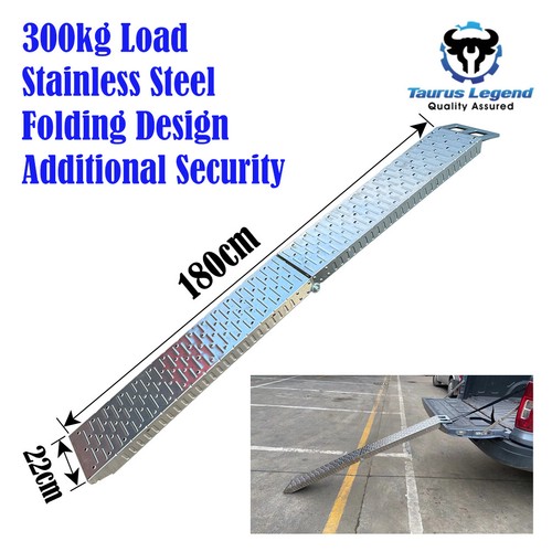 300kg Stainless Steel Dirt Bike Loading Ramp with Safety Strap for Ute ...