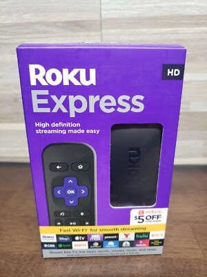Roku Express 3960RW HD Streaming Device - Black 829610004921| eBay