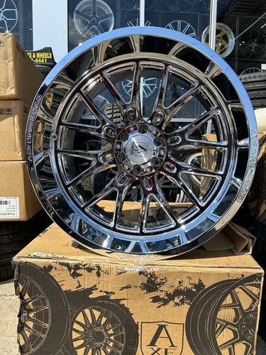 NEW 22X12 AXE OFFROAD ATLAS RIMS WHEEL CHROME FORD F250 /350 NON DUALLY ...