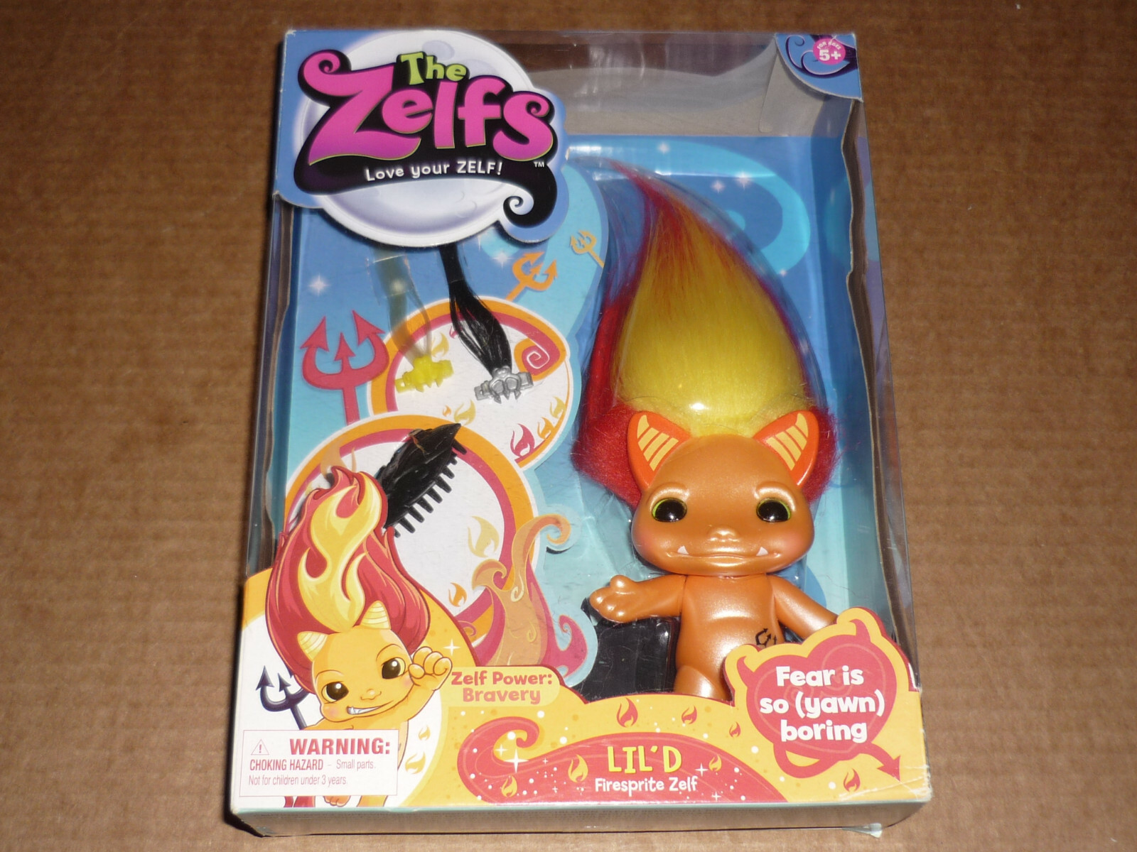 The ZELFS 2013 Troll Doll LIL'D Firesprite Large 4" size Zelf MIB NEW ...