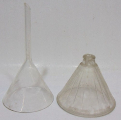 Apothecary Lab Vintage Ribbed Glass Funnel Long Chemist K Funnel Mooney ...
