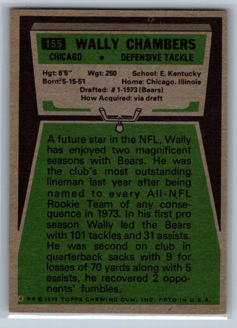 1975 Topps #155 Wally Chambers | eBay