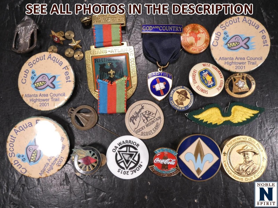 NobleSpirit (DF) Boy Scouts BSA Pins Medals Tokens Lot Vintage | eBay