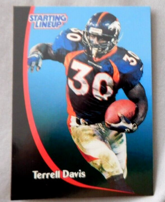 1998 Starting Lineup Terrell Davis Denver Broncos Football Card mint | eBay