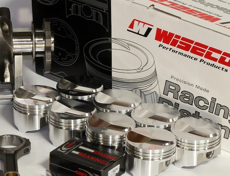 SBC CHEVY 383 SHORT BLOCK KIT FORGED FLAT TOP 4.030 PISTONS SCAT CRANK ...