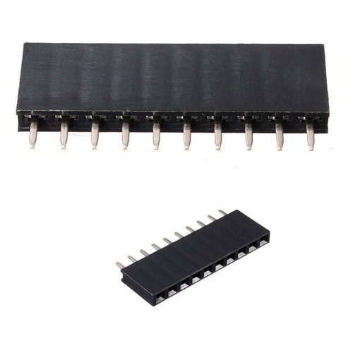 12PCS 1x10 Single Row 10 Pins PCB Socket Female Header 2.54mm | eBay