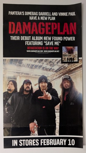 2003 Damageplan New Found Power Pantera Dimebag Darrell Promo Poster 20 ...
