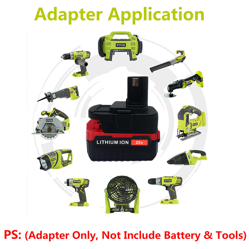 Adapter Suitable for Porter-Cable 20v MAX Li-Ion Battery To Ryobi 18V ...