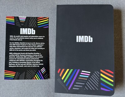 IMDb Notebook Journal - Leather Black and Rainbow (Pride, LGBT) | eBay