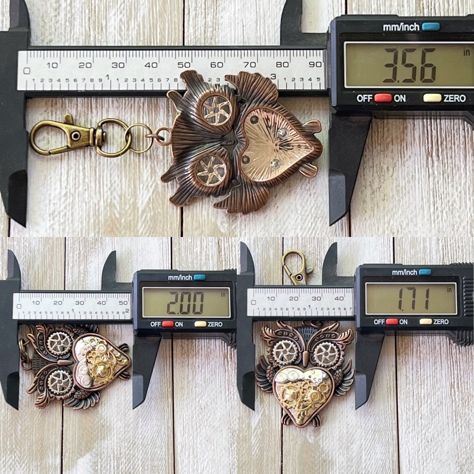 Steampunk Owl Zipper Pull Keychain Purse Charm | eBay