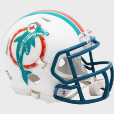 Miami Dolphins 1980 to 1996 Riddell Mini Speed Throwback Helmet - NFL ...