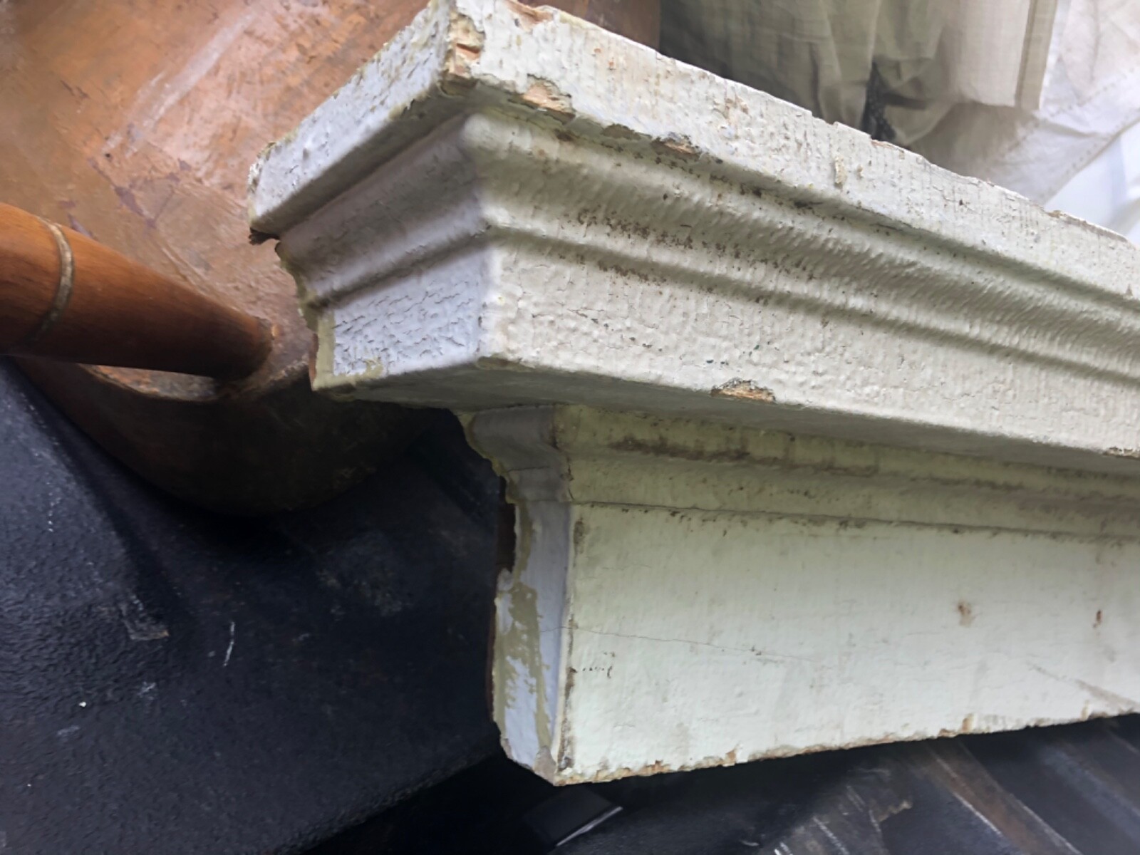 c1870 vintage WINDOW pediment VICTORIAN lintel ~ header 51.25/7.5/5.5 ...