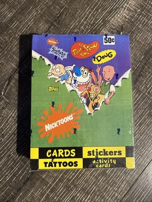 NIcktoons Cards/Stickers/Tattoos/Activity Cards Factory Sealed Box 1993 ...