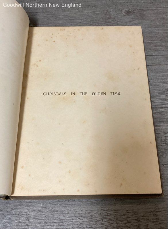 Antique Book Christmas In The Olden Time Sir Walter Scott HC Cassell ...