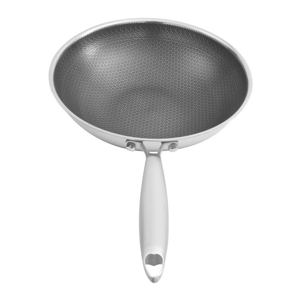 Honeycomb Wok, Stainless Steel Cooking Frying Pan, Stir-fry Pan 32*8 ...