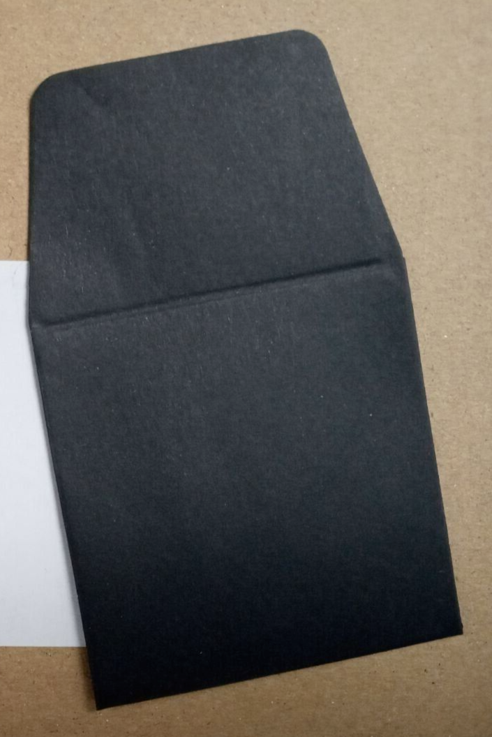 1 - 2x2 BLACK Paper Envelope GUARDHOUSE Archival PH Neutral & Sulfur ...