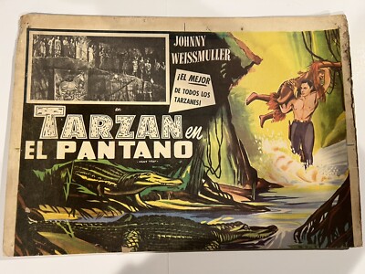 Vintage Mexican Spanish Movie Film Poster (Tarzan / Johnny Weissmuller ...