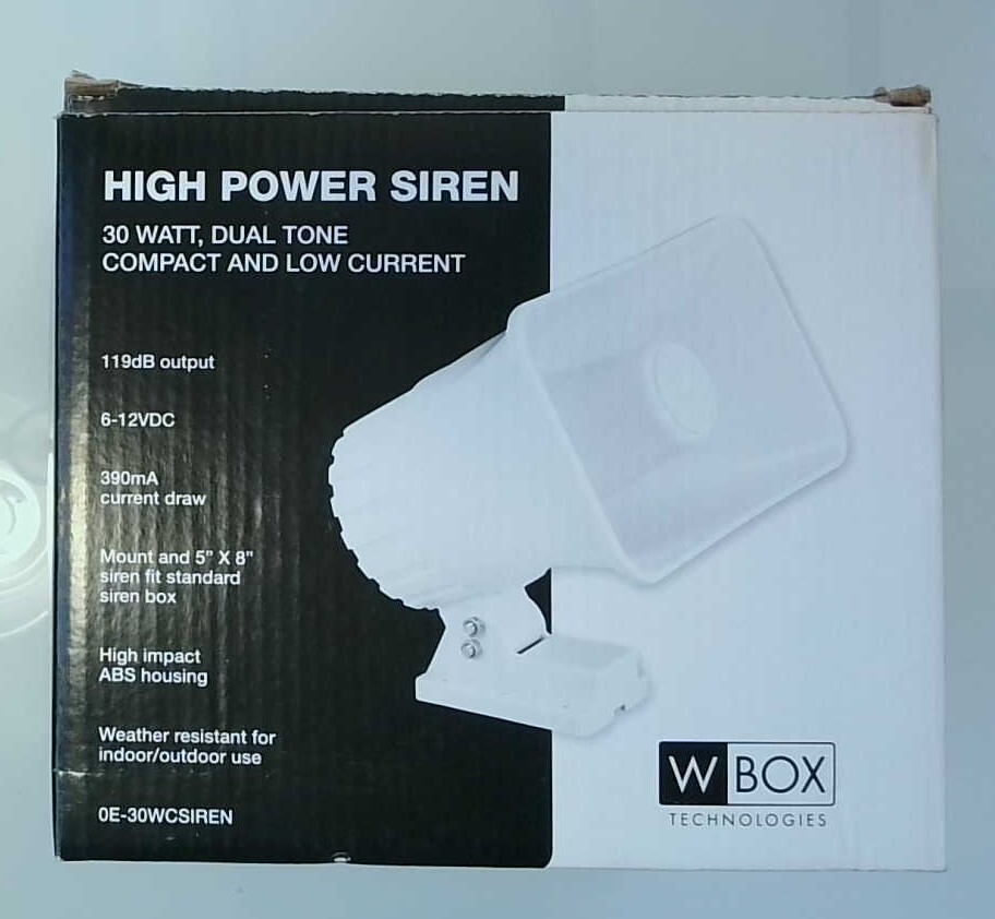 W BOX 0E-30WCSIREN 30W Two Tone 119-DB Compact And Low Current Siren 6 ...