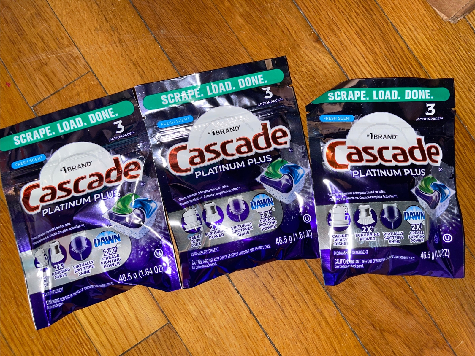 Lot of 3 Cascade Platinum Plus Sample 3 actionpacs in Each Pack Fresh ...